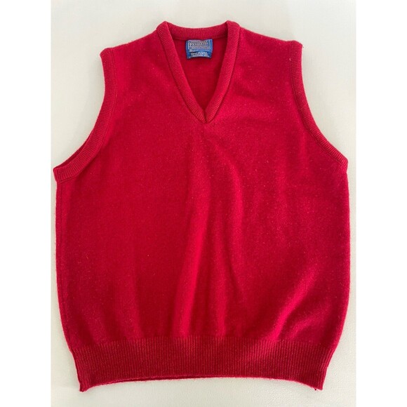 Pendleton | Sweaters | Vtg Pendleton Sweater Vest Men Large Red ...